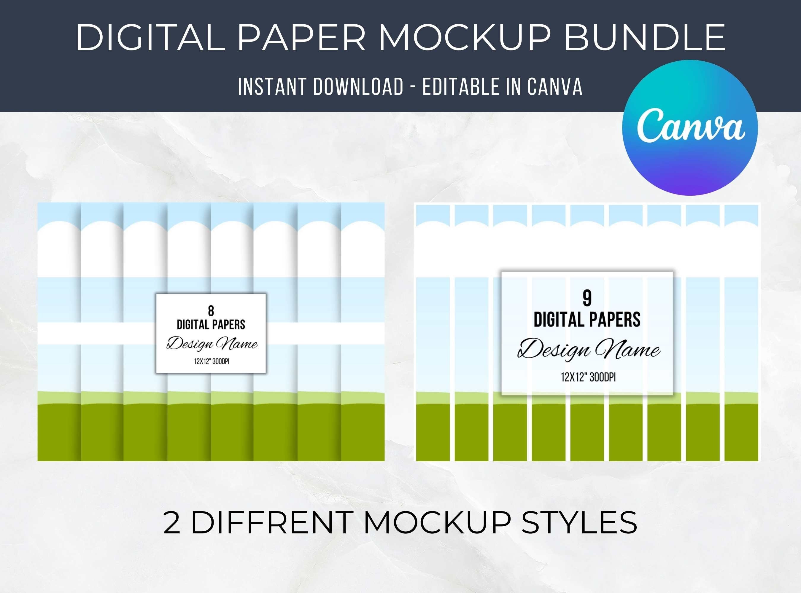 Digital Paper Mockup Templates Bundle, 47 Templates, Etsy Listing ...