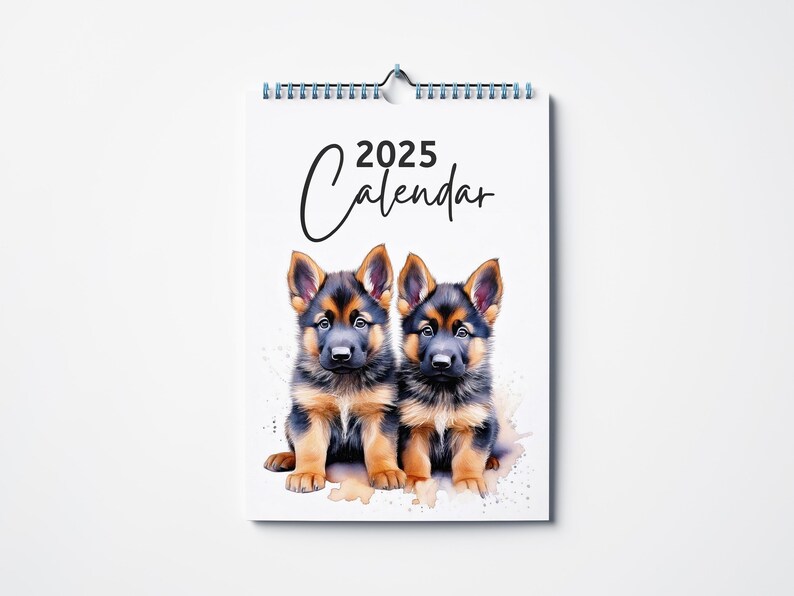 2025 Puppy Breeds Calendar: Watercolor Monthly Planner (A4 PDF) - Etsy