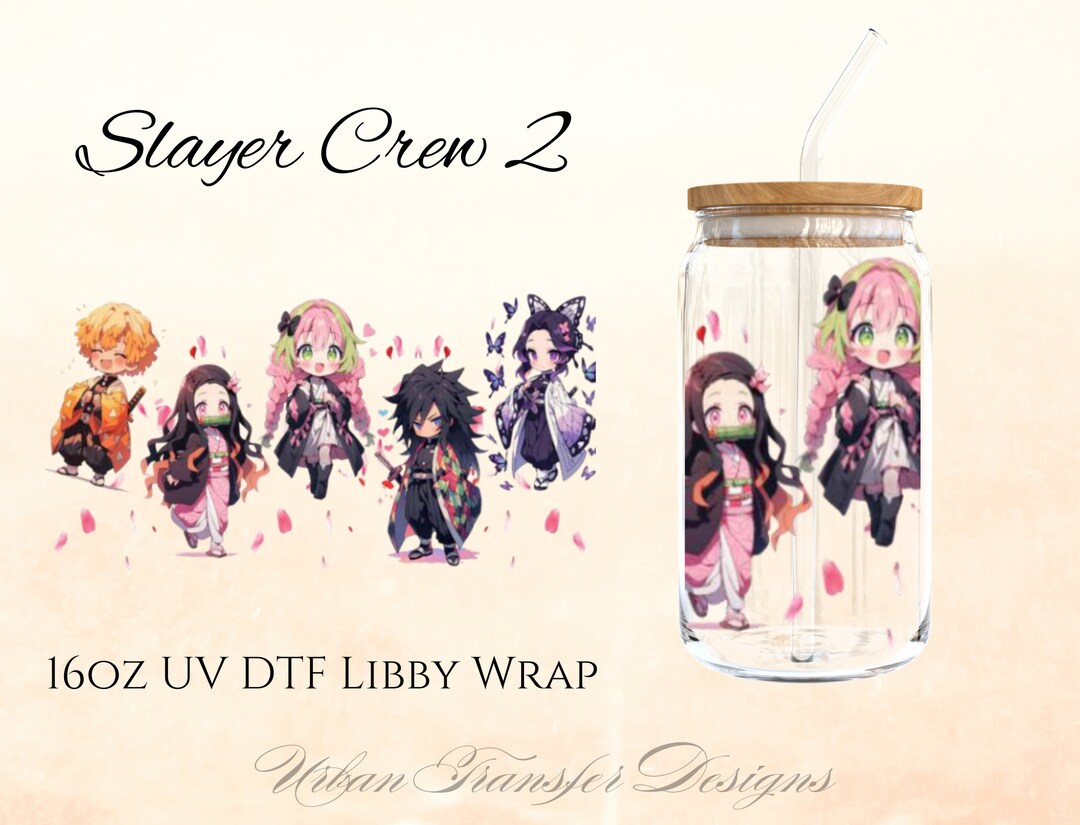 Slayer Crew 2 UV Libbey Cup Wrap 16oz UV DTF Wraps No Heat Needed ...