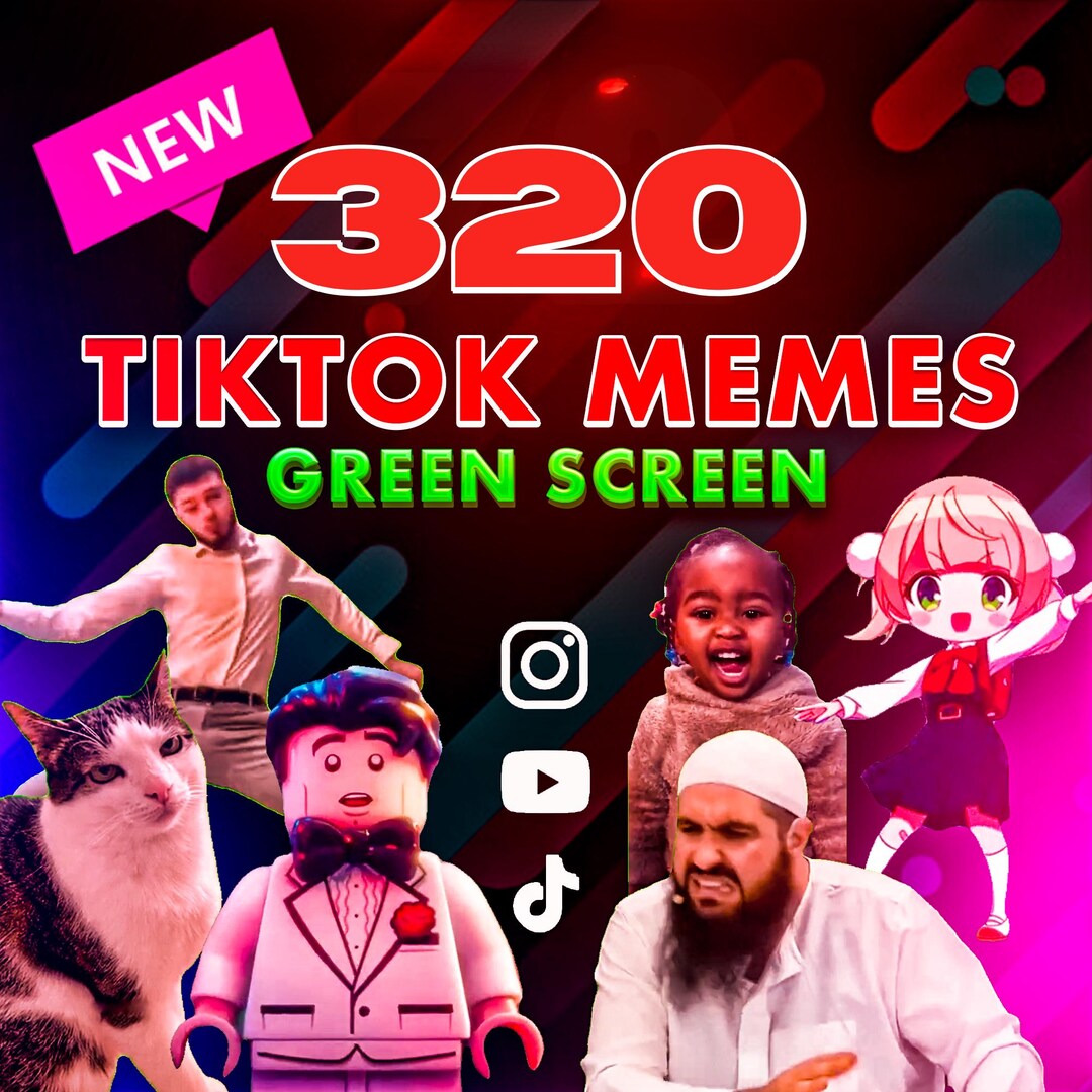 320 Popular Tiktok Memes Green Screen MP4 Files to Create Funny Content ...