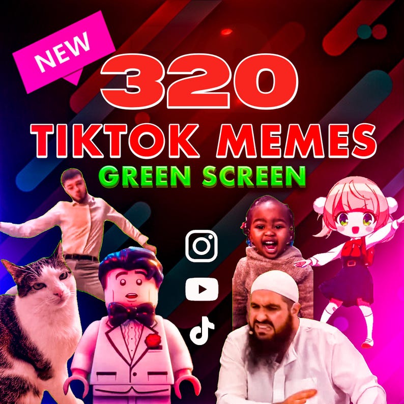320 Popular Tiktok Memes Green Screen MP4 Files to Create Funny Content ...