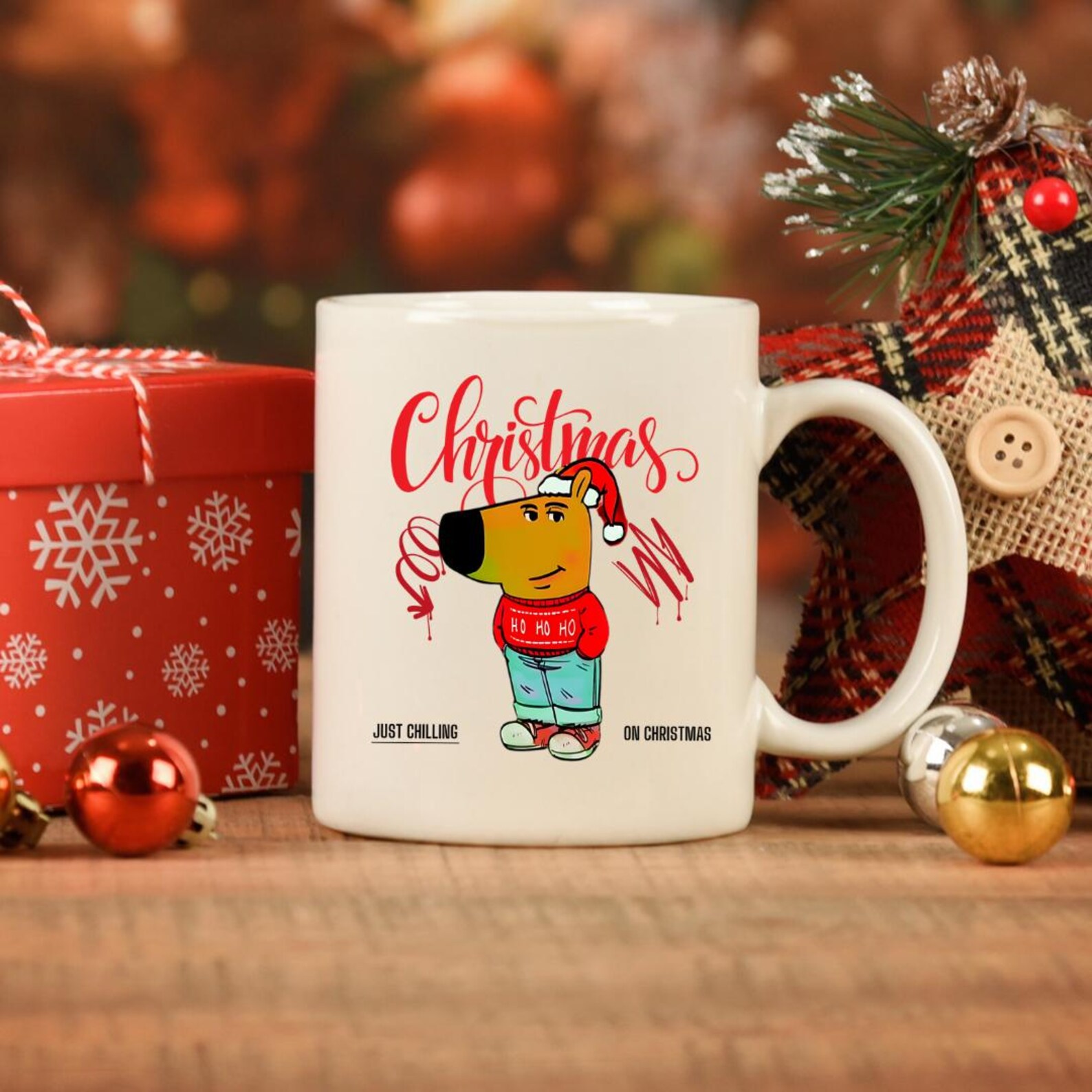 Christmas 2025 Chill Guy Meme PNG for Printing | Just a Chill Guy ...