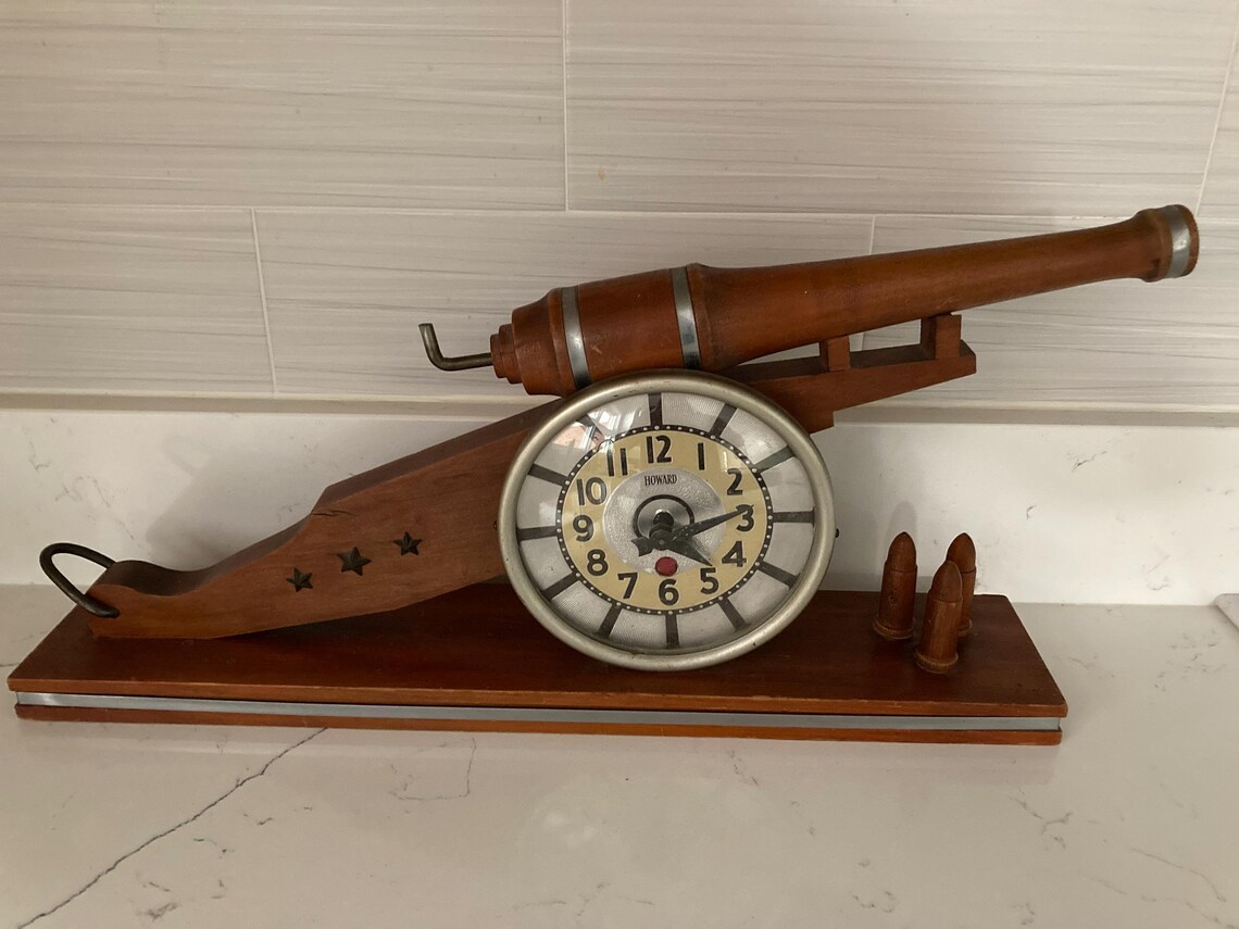 Cannon Clock by Howard Clock Company, Vintage, Rare - Etsy
