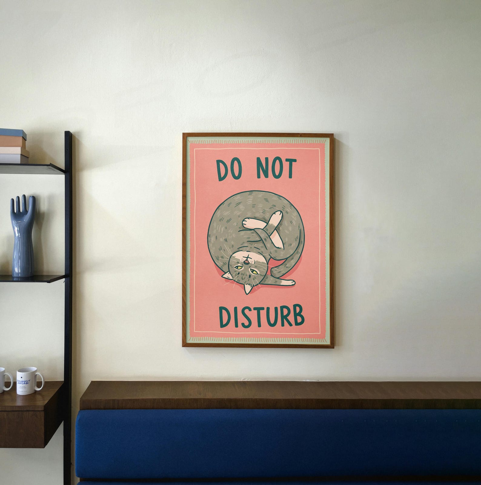 Do Not Disturb Funny Cat Printable | Cute Cat Wall Art | Cozy Pet Lover ...