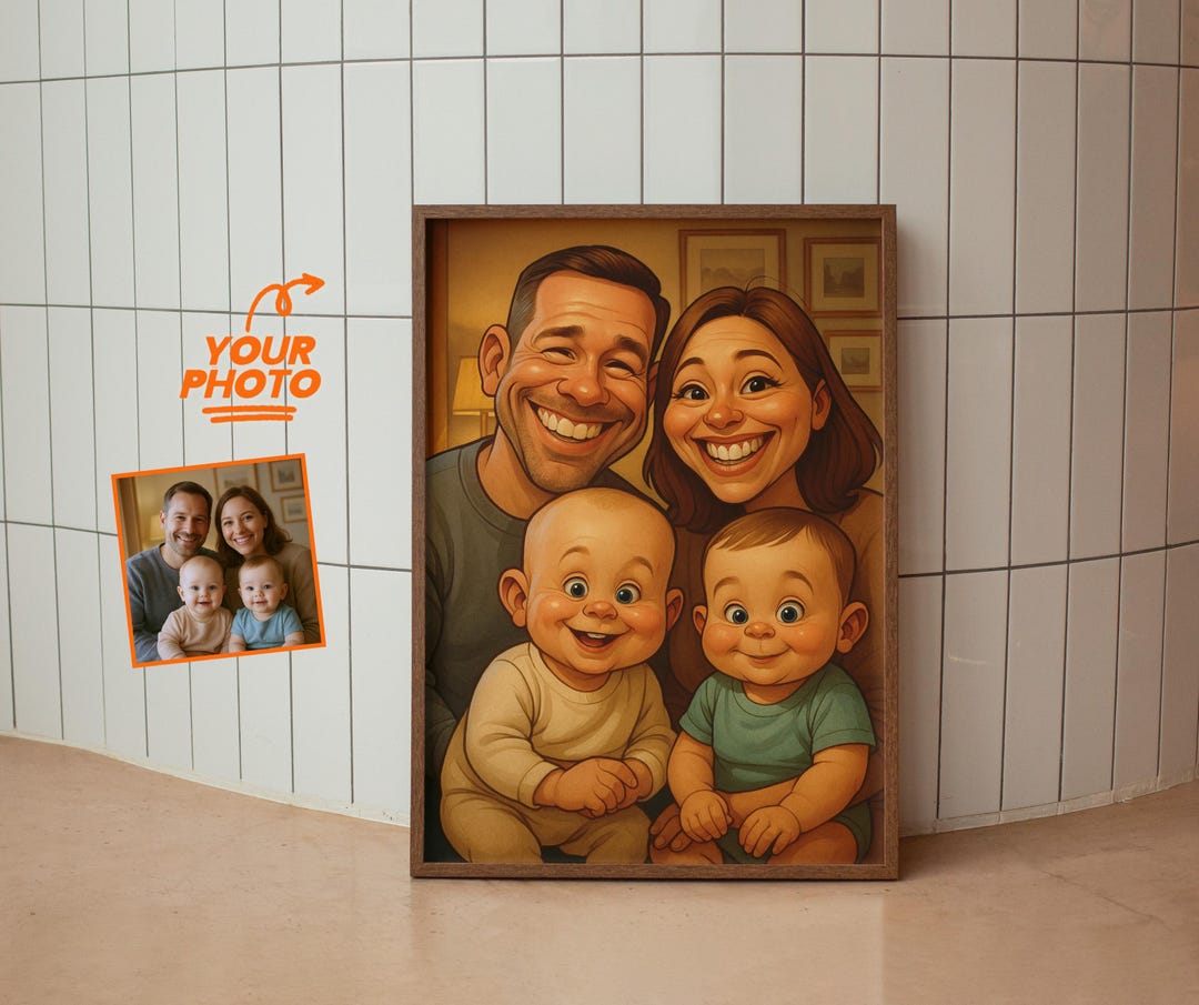 Custom Caricature Portrait From Photo | Personalized Cartoon Drawing ...