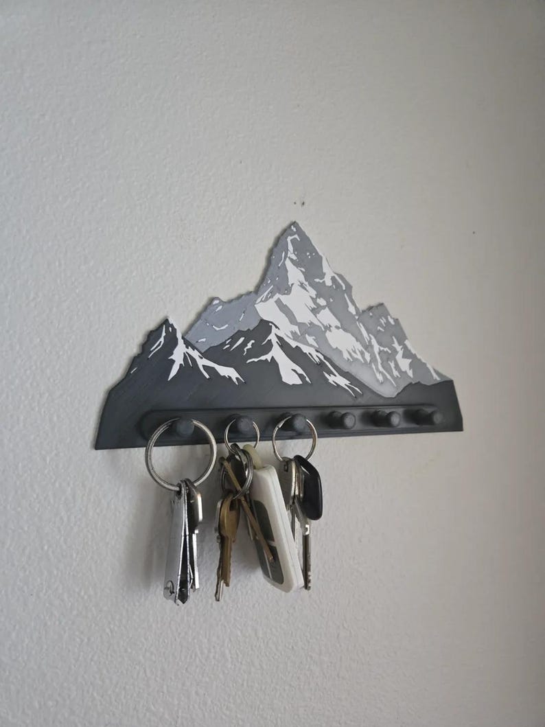 Mountain Design Key Holder - Etsy