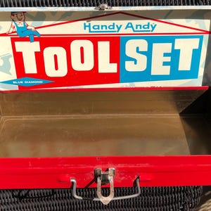 Vintage Handy Andy Tool Set Kids Metal Toolbox - Etsy