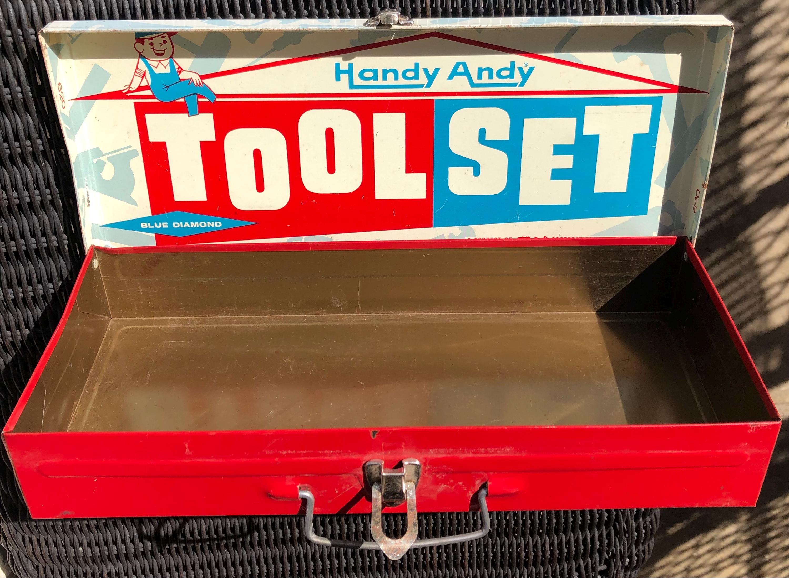 Vintage Handy Andy Tool Set Kids Metal Toolbox - Etsy