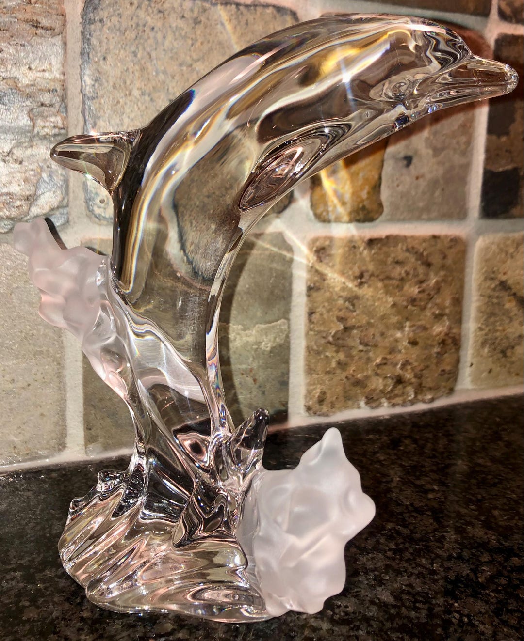 Lenox Lead Crystal Dolphin Figurine 1995 Gorgeous - Etsy