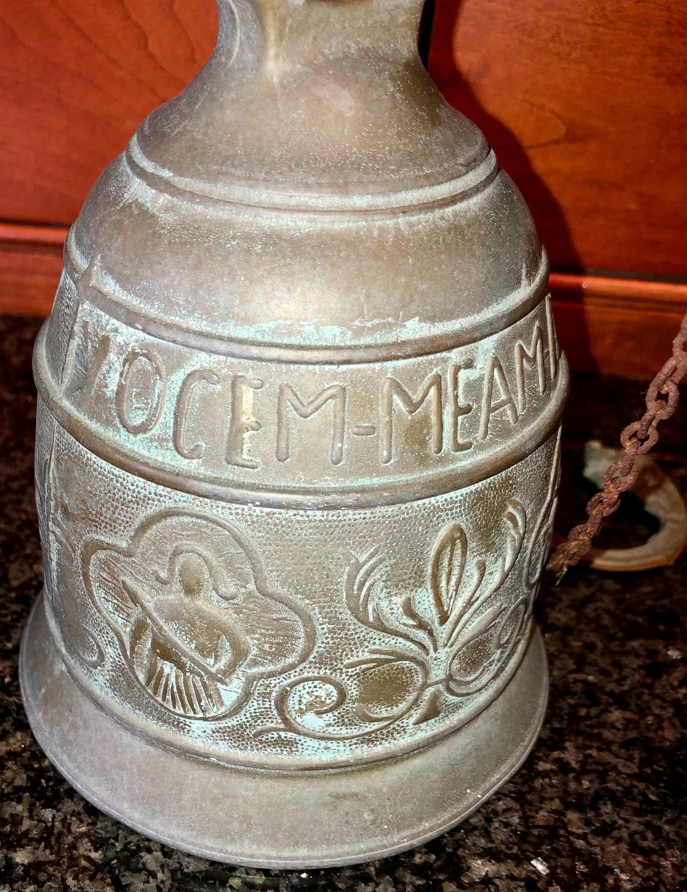 Antique Brass Door Bell, Wall Mount Ornate Monastery Dinner Bell, Door ...