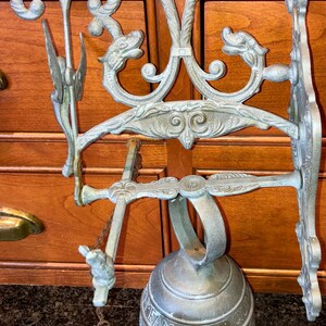 Antique Brass Door Bell, Wall Mount Ornate Monastery Dinner Bell, Door ...