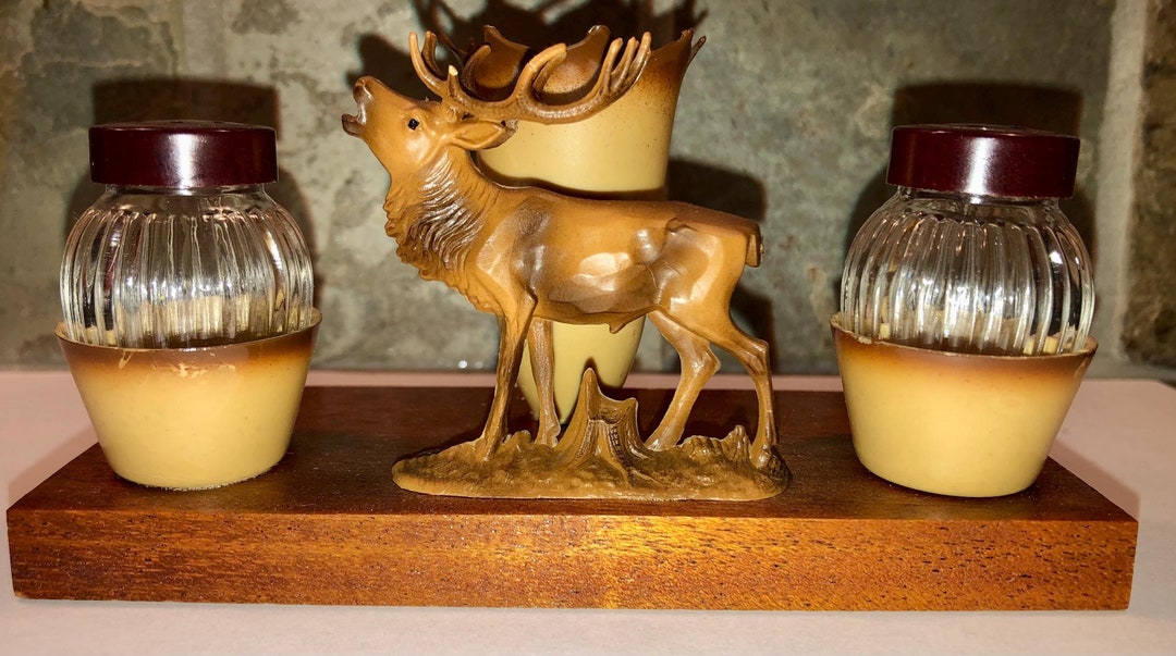 Moose Salt, Pepper, and Toothpick Holder - Etsy