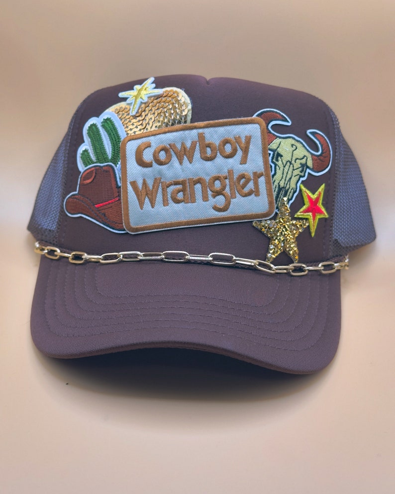 Cowboy Wrangler Trucker Hat: Rodeo Culture Cap - Etsy