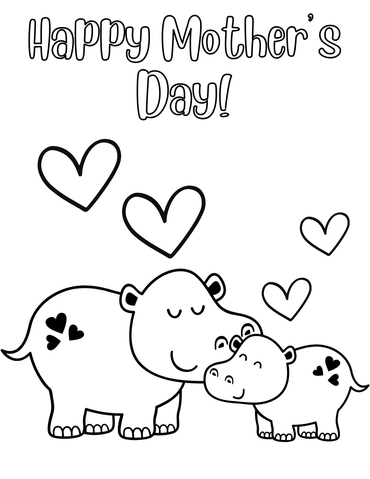 Mother's Day Coloring Pages for Kids - Etsy