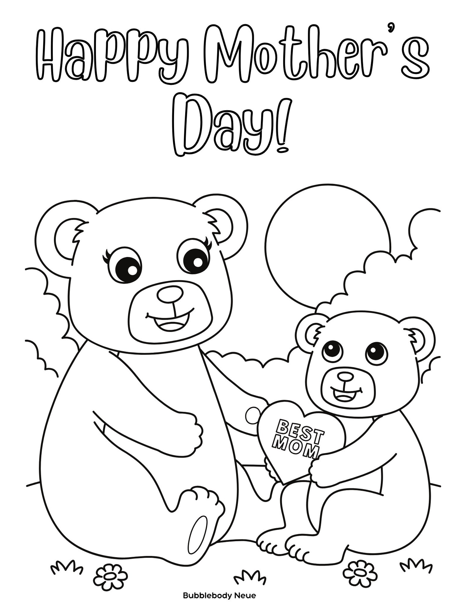 Mother's Day Coloring Pages for Kids - Etsy