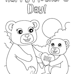 Mother's Day Coloring Pages for Kids - Etsy