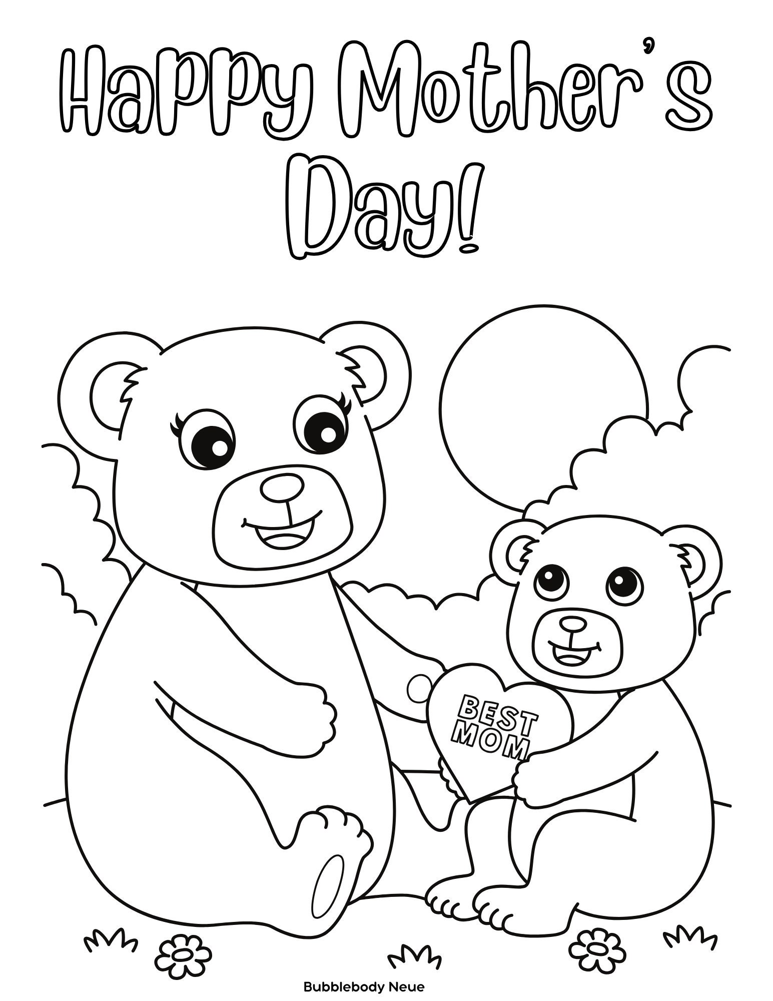Mother's Day Coloring Pages for Kids - Etsy