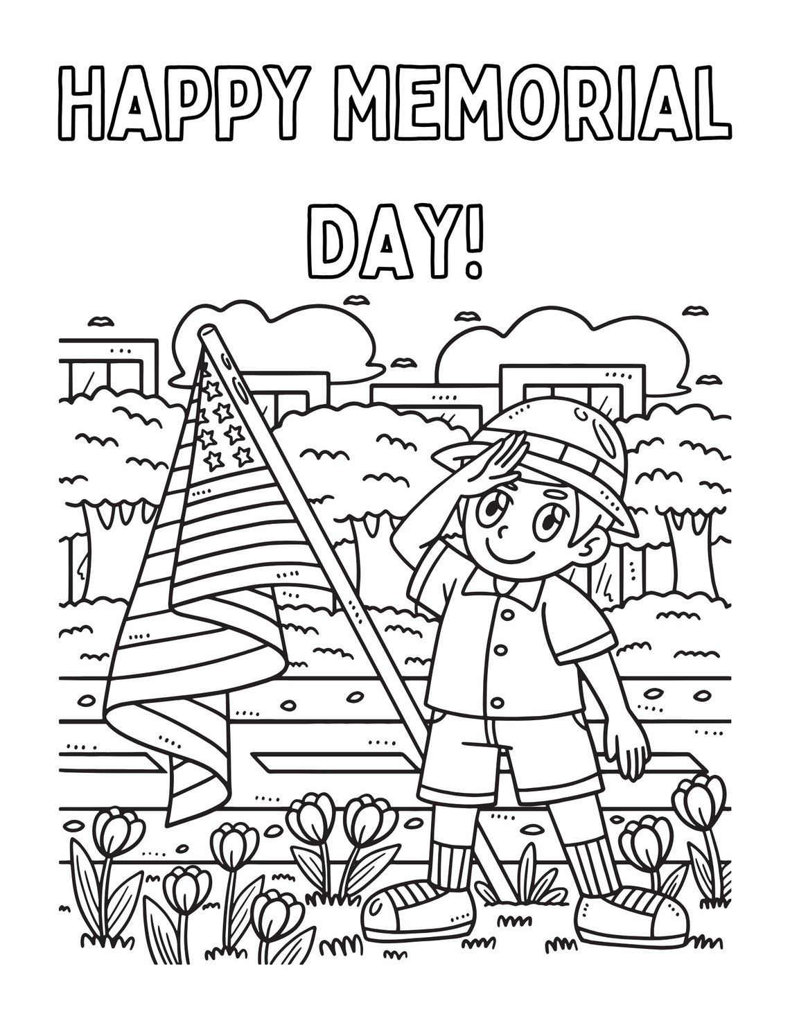 Memorial Day Coloring Pages - Etsy