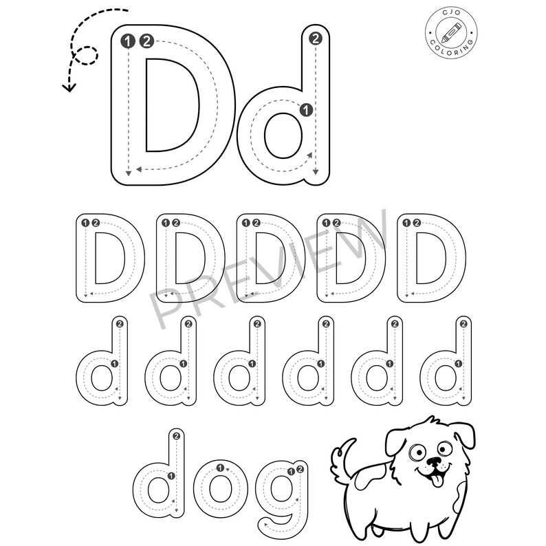 Printable Letter Tracing Worksheet, A-Z Uppercase and Lowercase Letters ...
