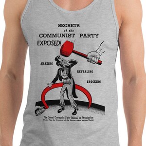 Red Scare Tank: Secrets of the Communist Party Exposed Retro Unisex Top ...