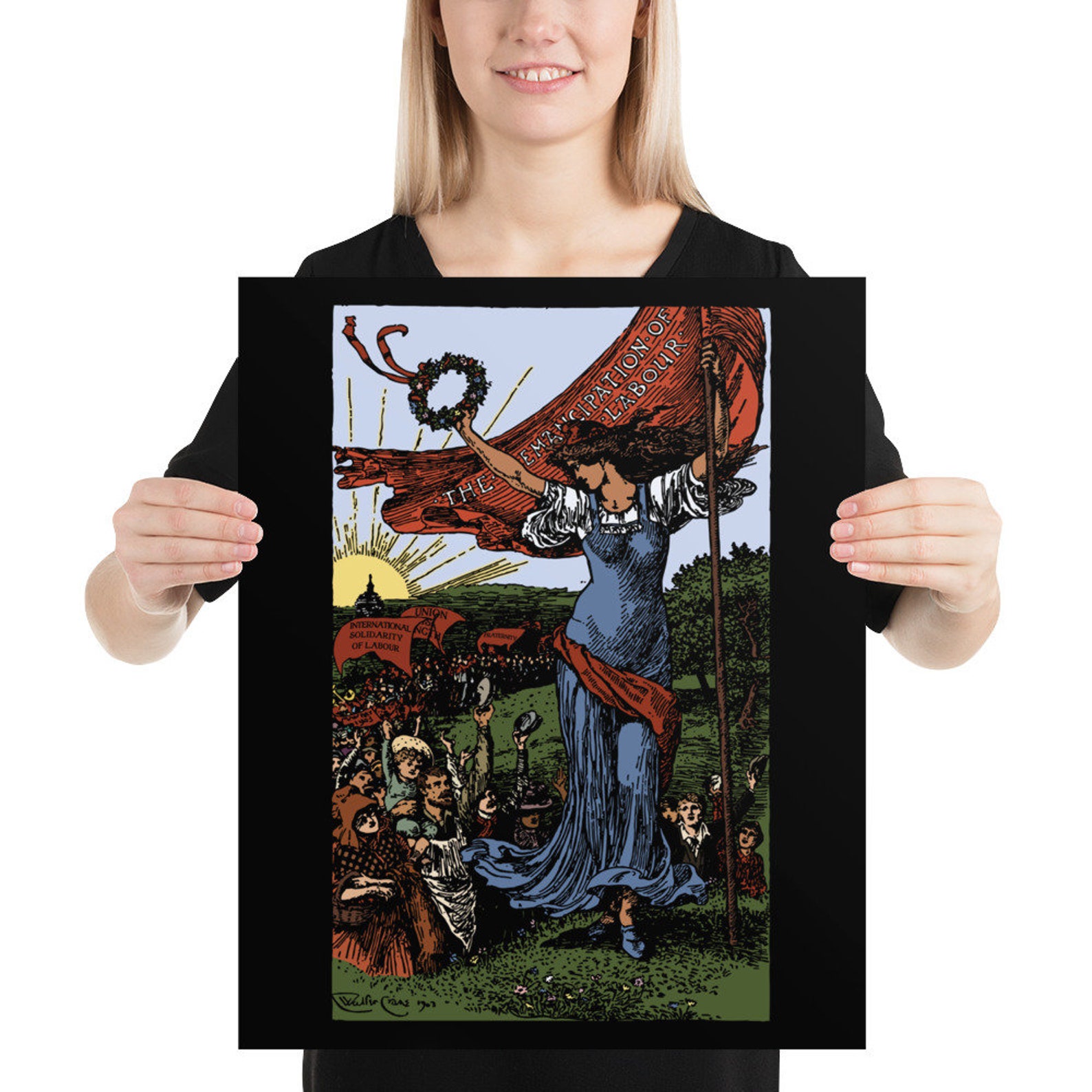 Leftist Poster: the Emancipation of Labour Walter Crane in | Etsy