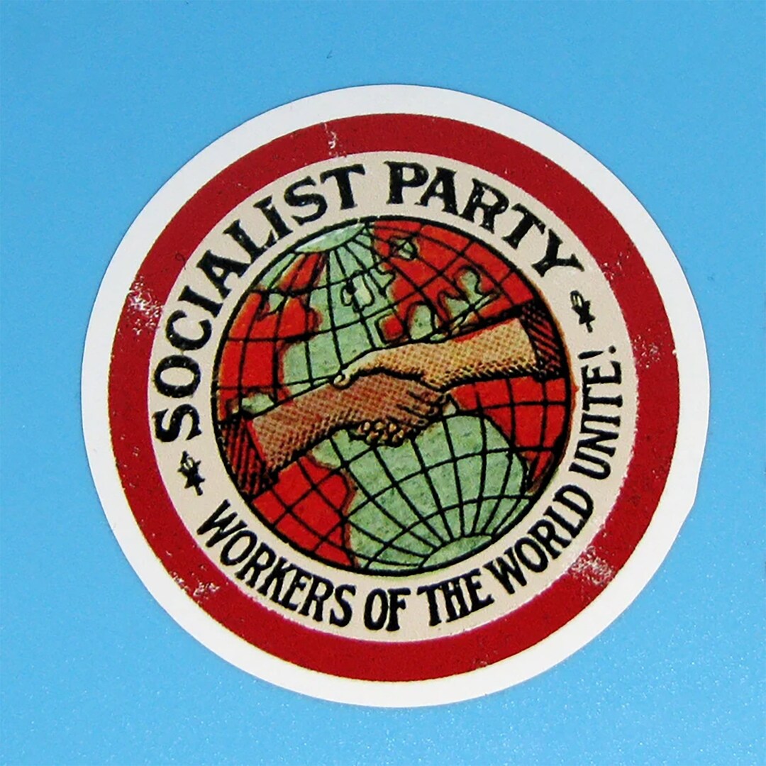 Large Socialist Party Sticker | Workers of the World Unite! | Retro ...