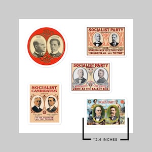 Socialist Campaign Posters Sticker Set | 5 Vinyl Stickers | US ...