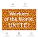 Workers Flag: Workers of the World, Unite Floral 3x5 Foot Retro ...
