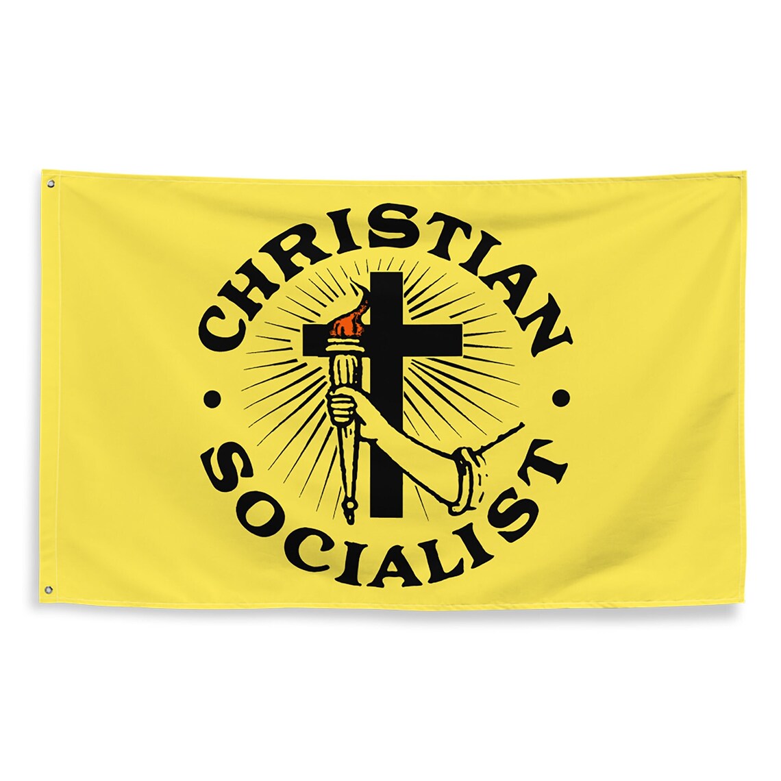 Christian Socialist Flag, 34.5x56 Inch Religious Leftist, Anti ...