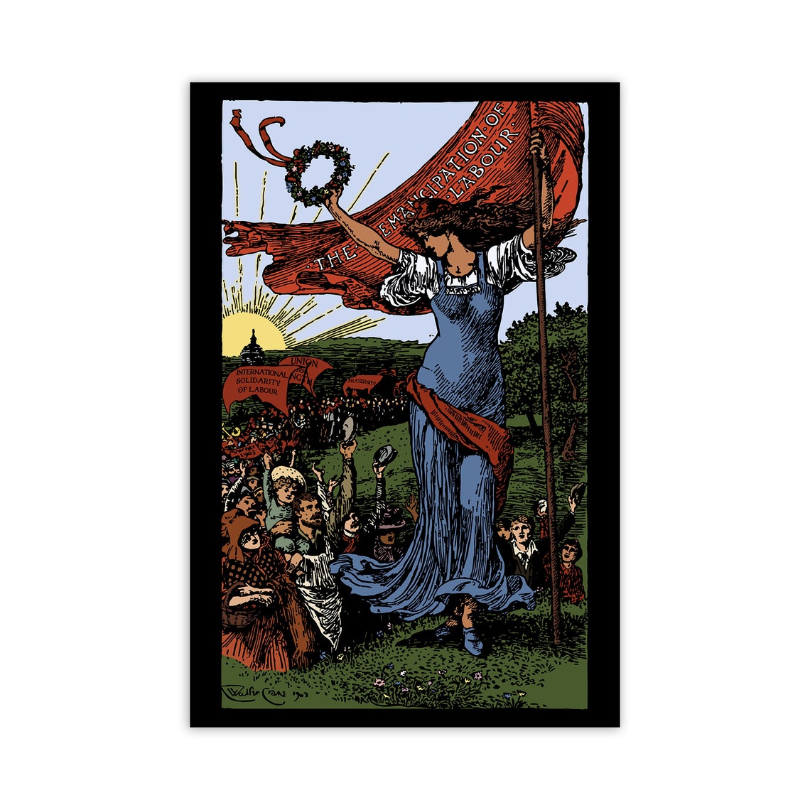 Leftist Poster: the Emancipation of Labour, Walter Crane in Color ...