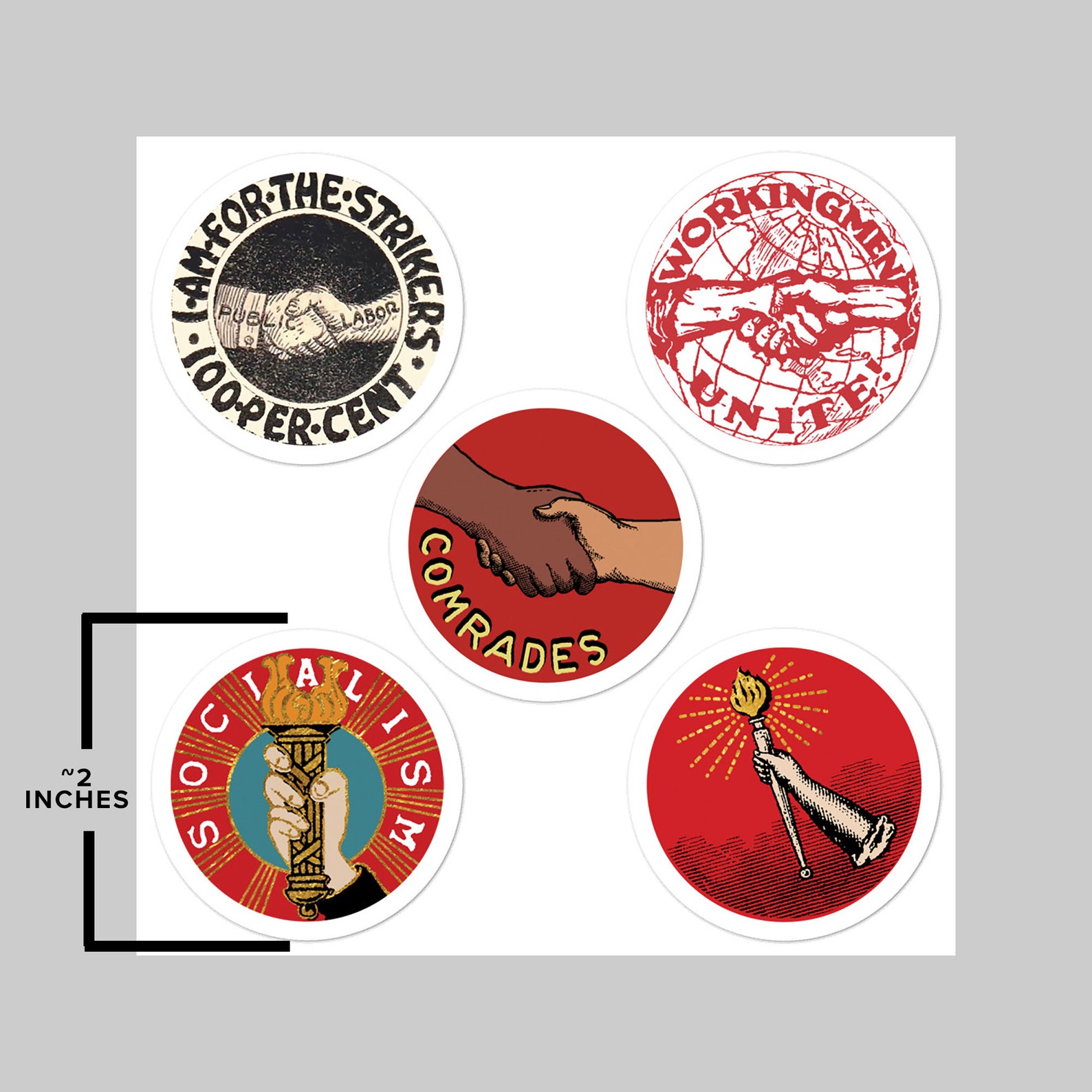 Socialist Sticker Variety Set 2 Workingmen Unite Comrades - Etsy