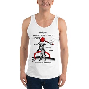 Red Scare Tank: Secrets of the Communist Party Exposed Retro Unisex Top ...