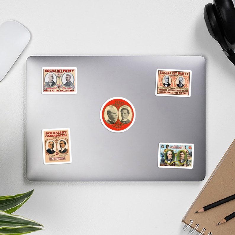 Socialist Campaign Posters Sticker Set | 5 Vinyl Stickers | US ...