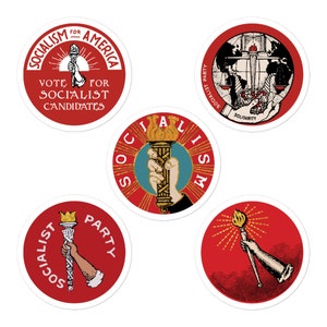 Socialist Torch Sticker Set | Retro Socialism Party, Solidarity ...