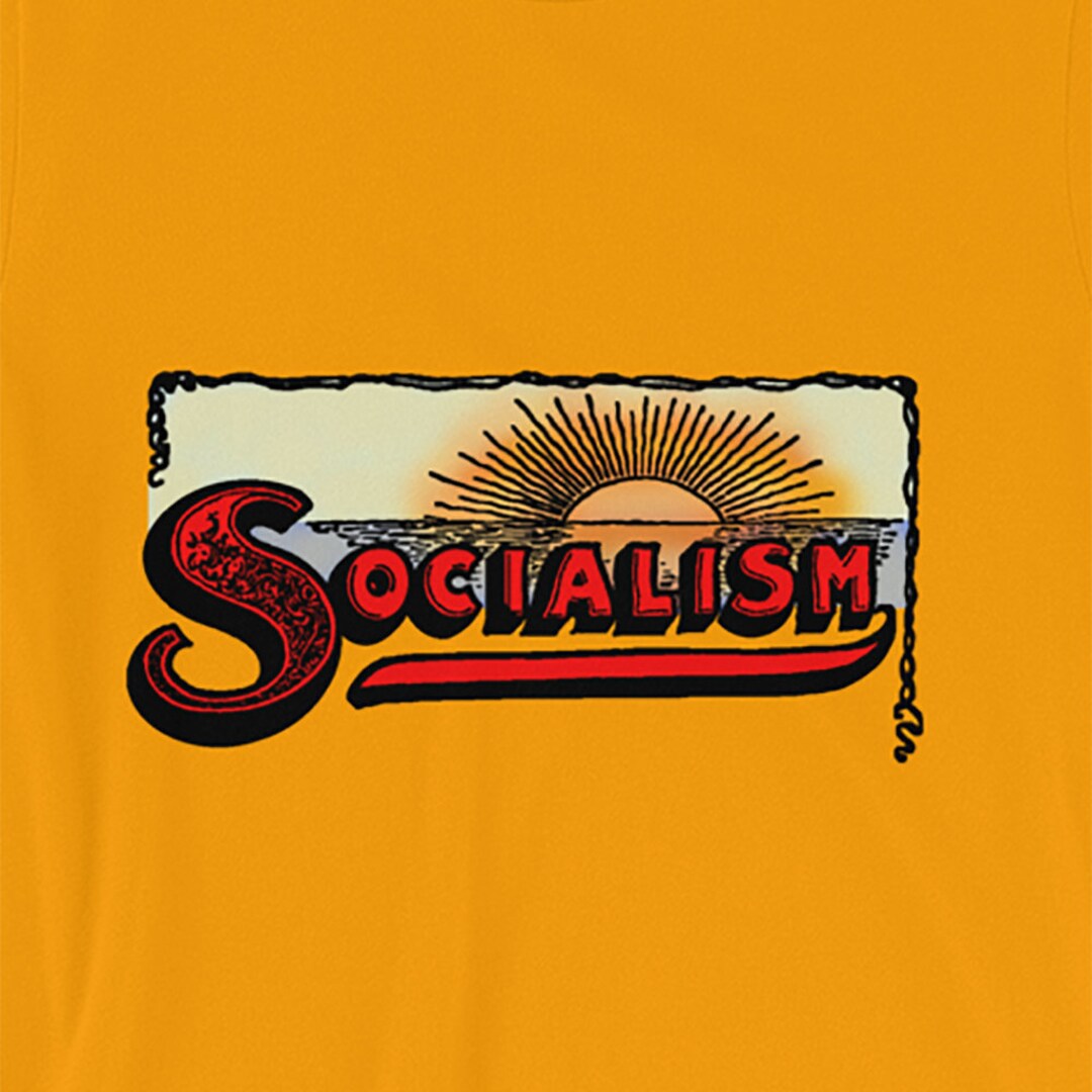 Socialist T-shirt: Socialism Sunrise | Retro Unisex Shirt, Leftist ...