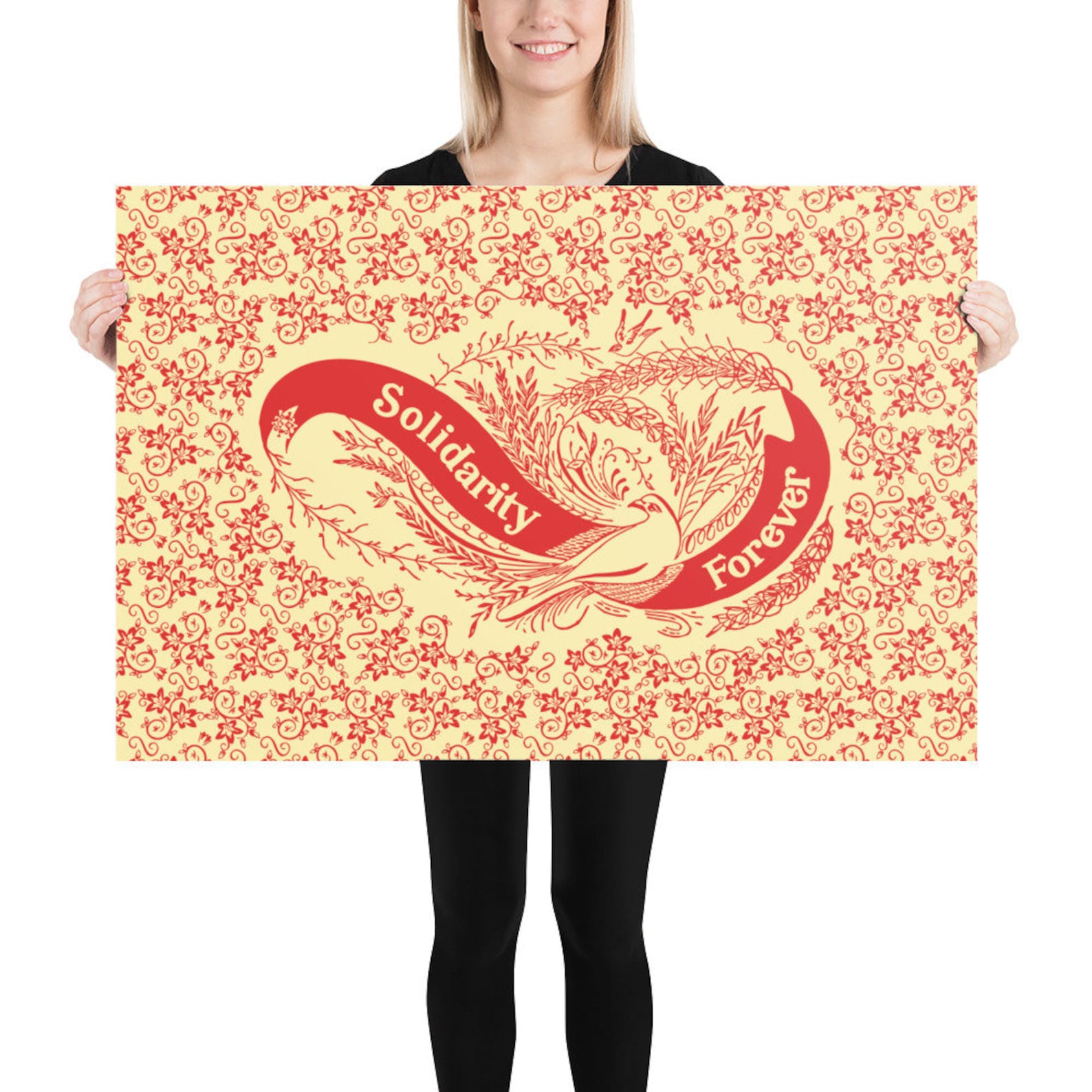 Leftist Poster: Solidarity Forever Banner With Birds & - Etsy
