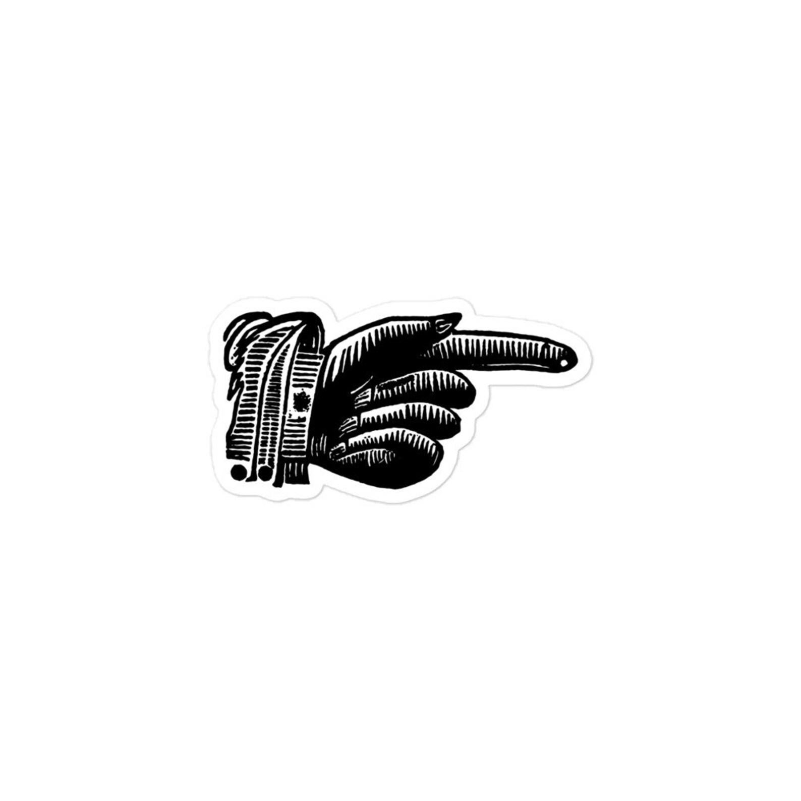 Victorian Pointing Finger 1 Large Vinyl Sticker: Retro - Etsy