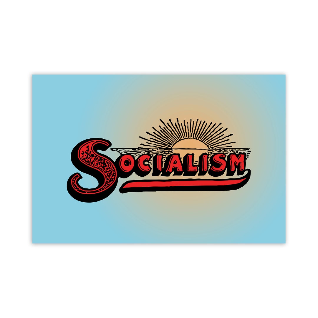Socialist Poster: Socialism Sunrise | Retro Edwardian Leftist Wall Art ...