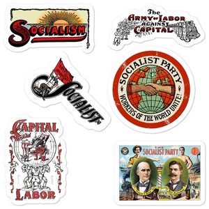 Socialist Sticker Variety Set | Workers of the World Unite! 6 Vinyl ...