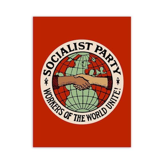 Socialist Poster: Socialist Party Workers of the World Unite | Etsy