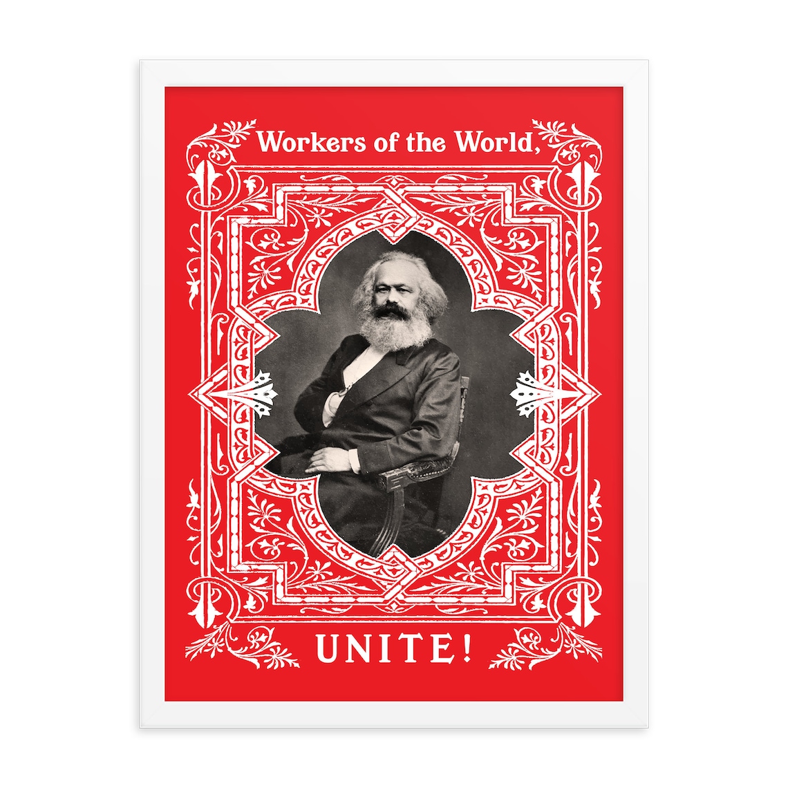 Leftist Poster: Workers of the World Unite! Karl Marx | Retro Marxist ...