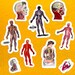 Human Anatomy Variety Sticker Set 9 Vinyl Anatomical Stickers: Vintage ...