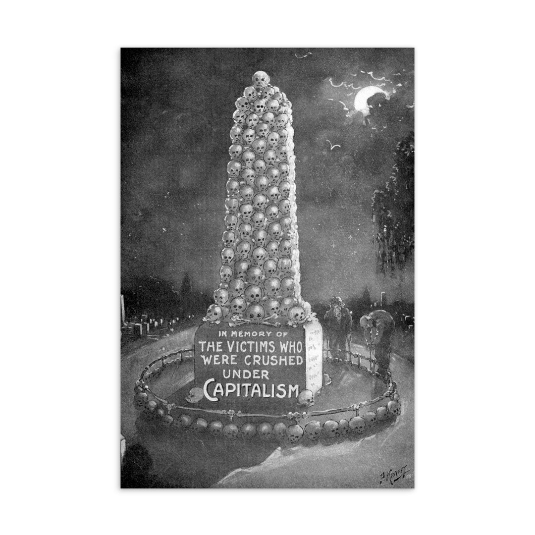 In Memory of the Victims of Capitalism Small Print, 4x6" Postcard ...