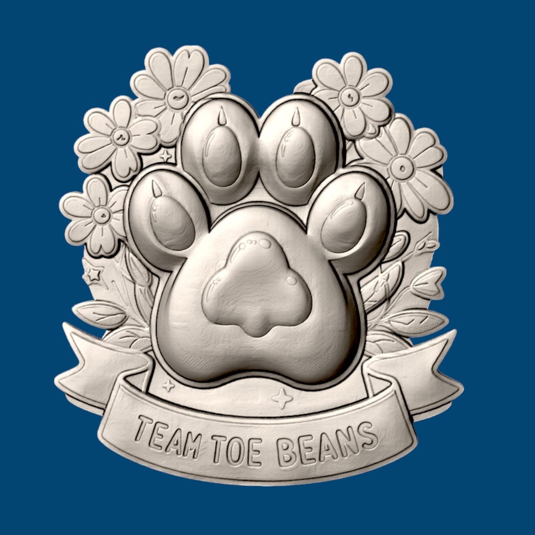 STL Router Files - Team Toe Beans - 3D CNC Router - Plaque - Sign - Wall Decor - CNC Wood ...