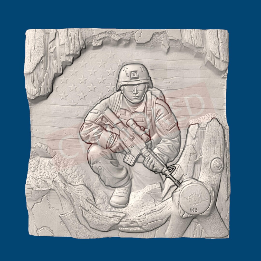 Soldier - Plaque - Sign - Wall Decor - Military - CNC Router Carving ...