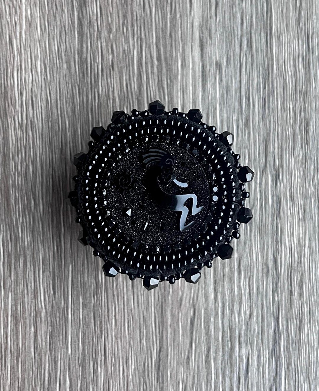 Beaded Black Phone Grip - Etsy