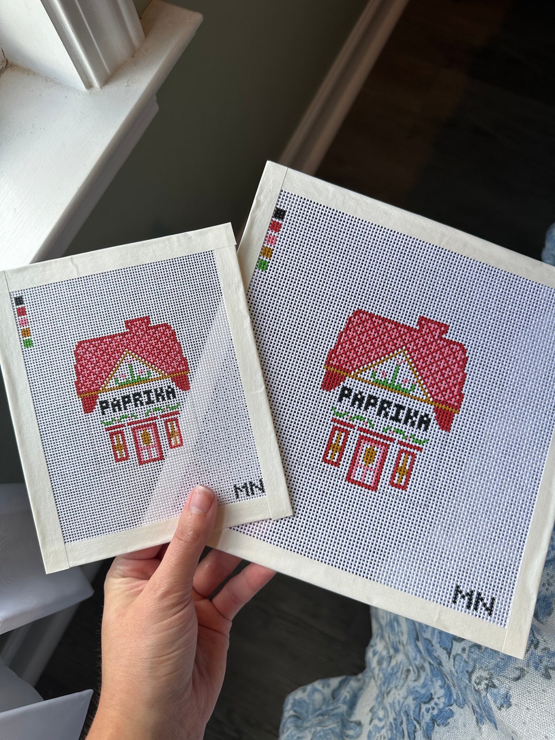 Paprika Shaker Village House Hand Painted Needlepoint Canvas - Etsy