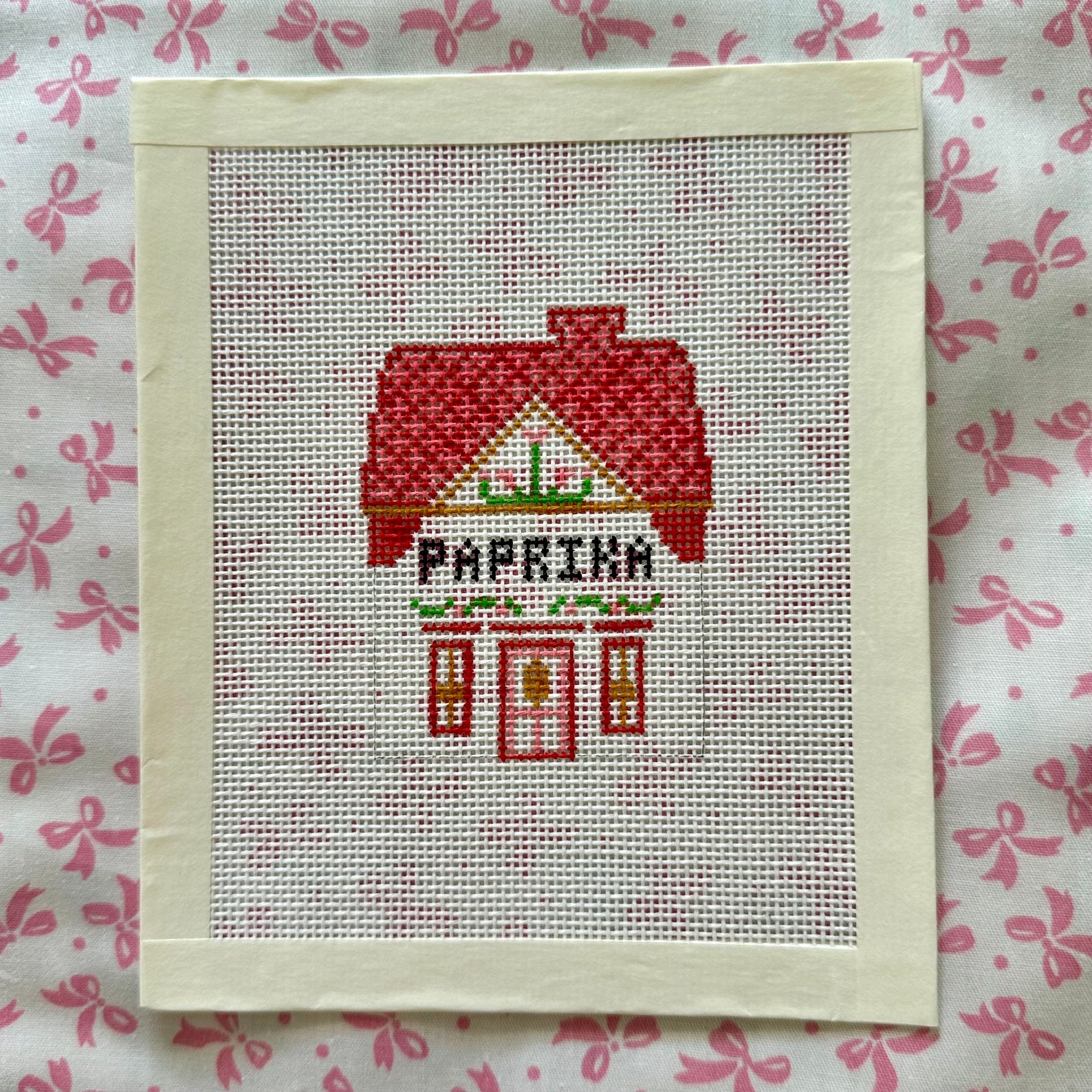 Paprika Shaker Village House Hand Painted Needlepoint Canvas - Etsy