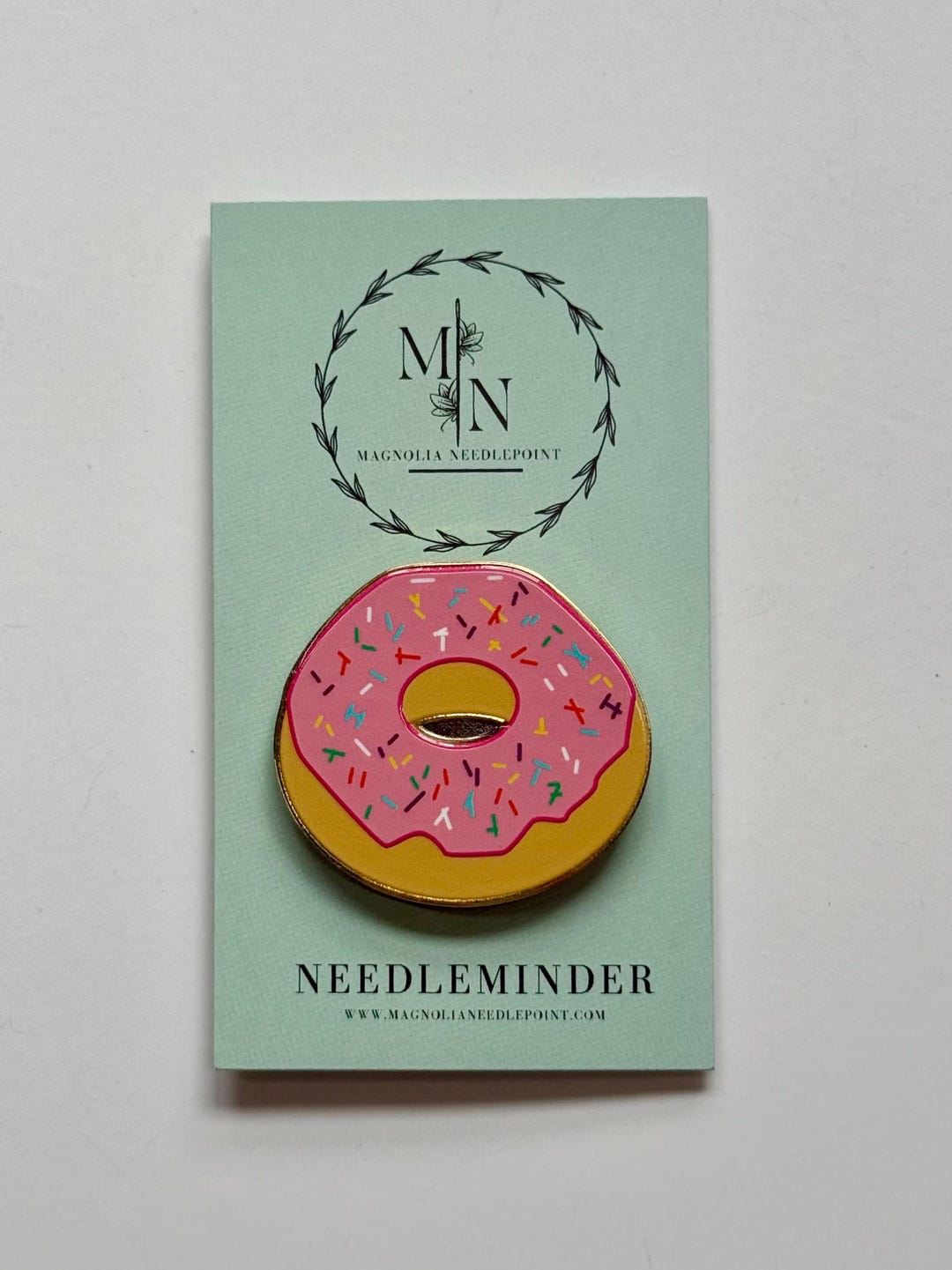 Strawberry Sprinkles Donut Magnetic Needleminder Magnet for Needlepoint ...