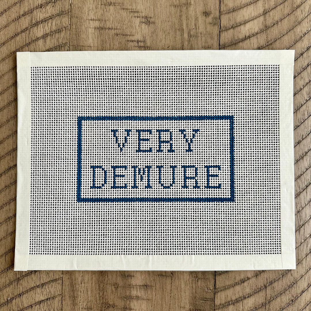 Very Demure Needlepoint Canvas Hand Painted on 13 Count Mesh - Etsy